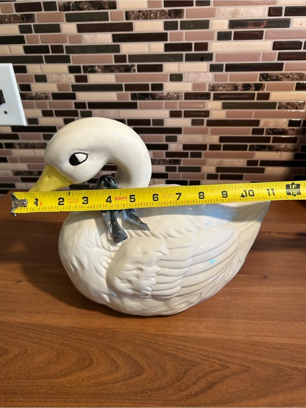 Accents | Vintage White Ceramic Duck Goose Figurine With Yellow Beak ...